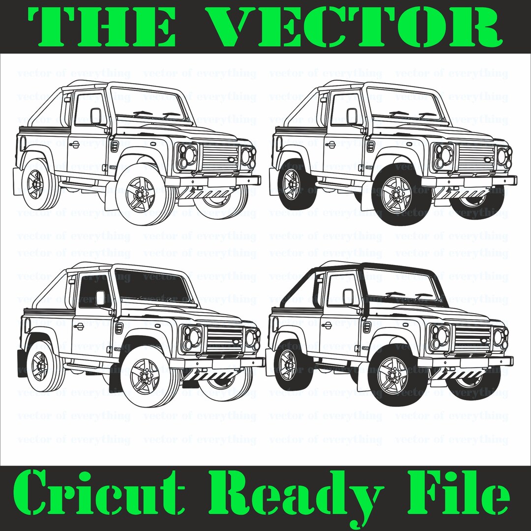 Defender Svx Suv SVG, Vector Cut File, Cricut, Silhouette, Laser CNC ...
