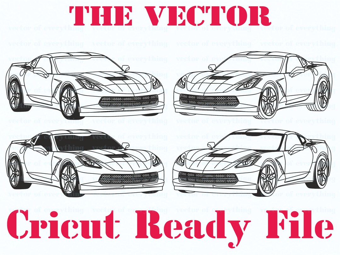 Corvette C7 SVG, Vector Cut File, Cricut, Silhouette, Laser CNC ...