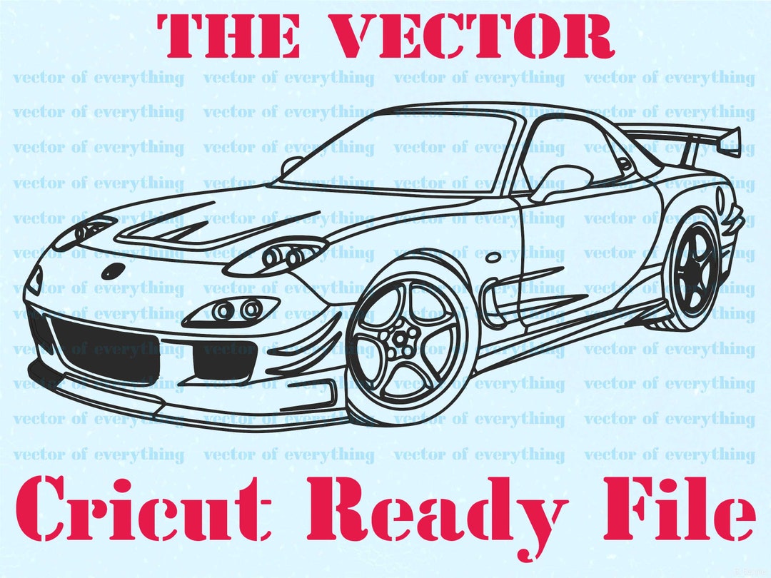 Japanese Sports Car Rx7 SVG, Vector Cut File, Cricut, Silhouette, Laser ...