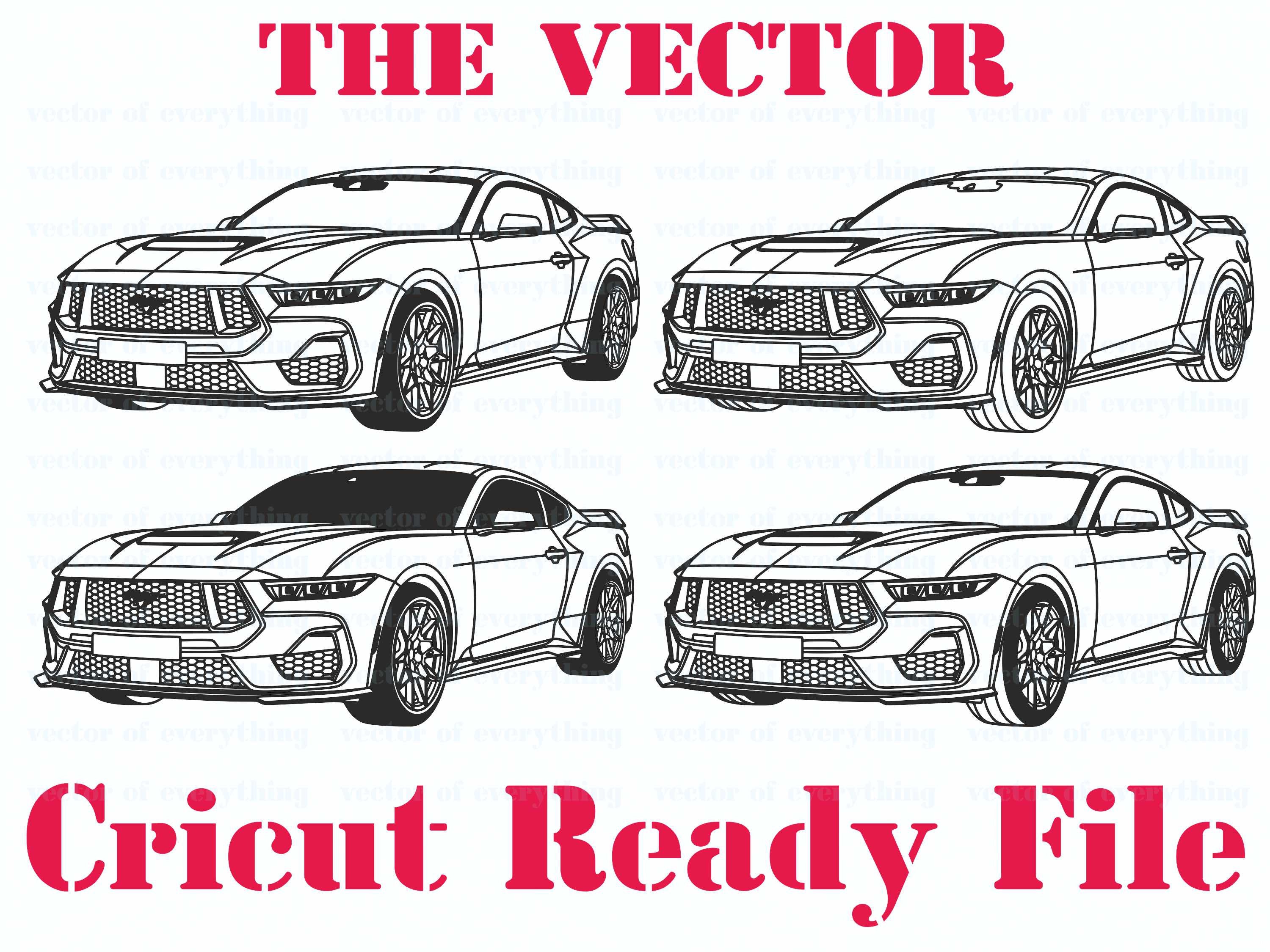 2024 Mustang GT SVG Vector Cut File Cricut Silhouette - Etsy UK