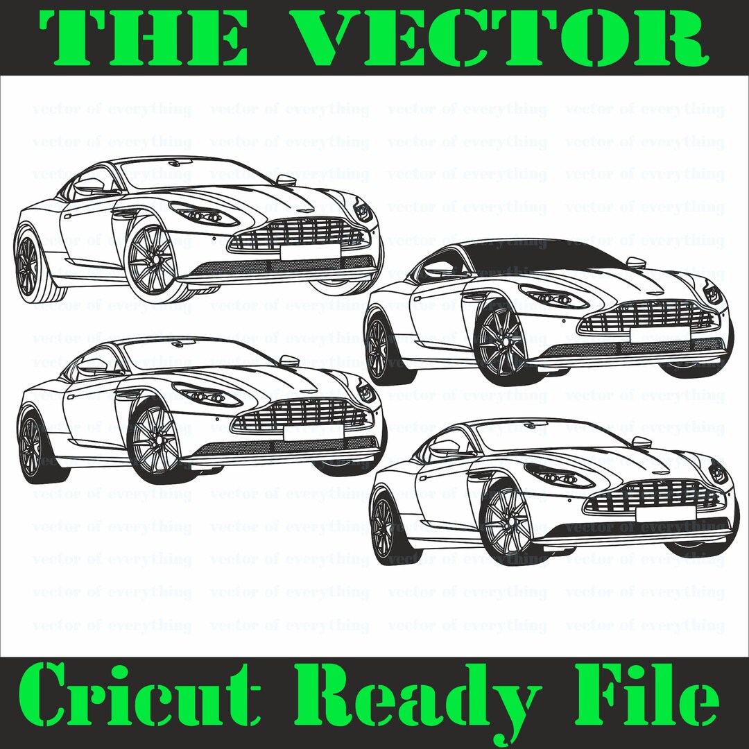 Sport Car DB11 V12 SVG, Vector Cut File, Cricut, Silhouette, Laser CNC ...
