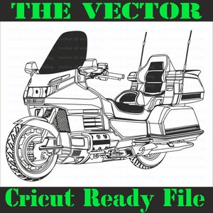 Japanese Motorcycle Goldwing SVG, Vector Cut File, Cricut, Silhouette ...