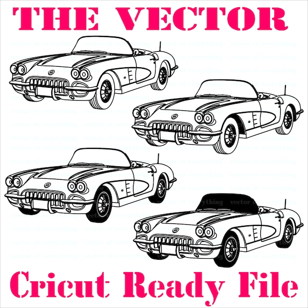 1958 Corvette Svg - Etsy