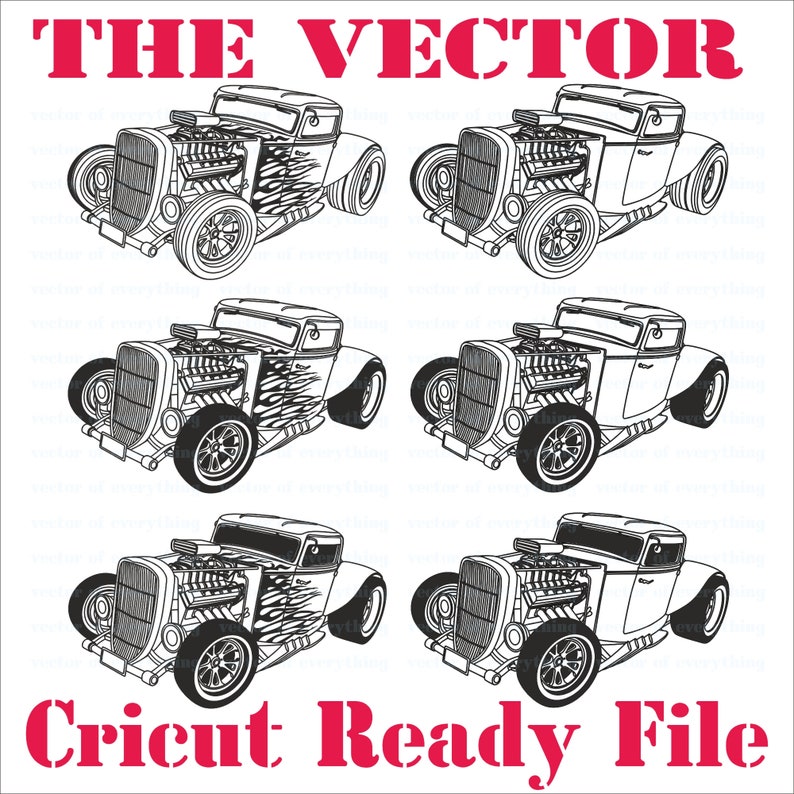 Hot Rod Car SVG Vector Cut File Cricut Silhouette Laser - Etsy Australia