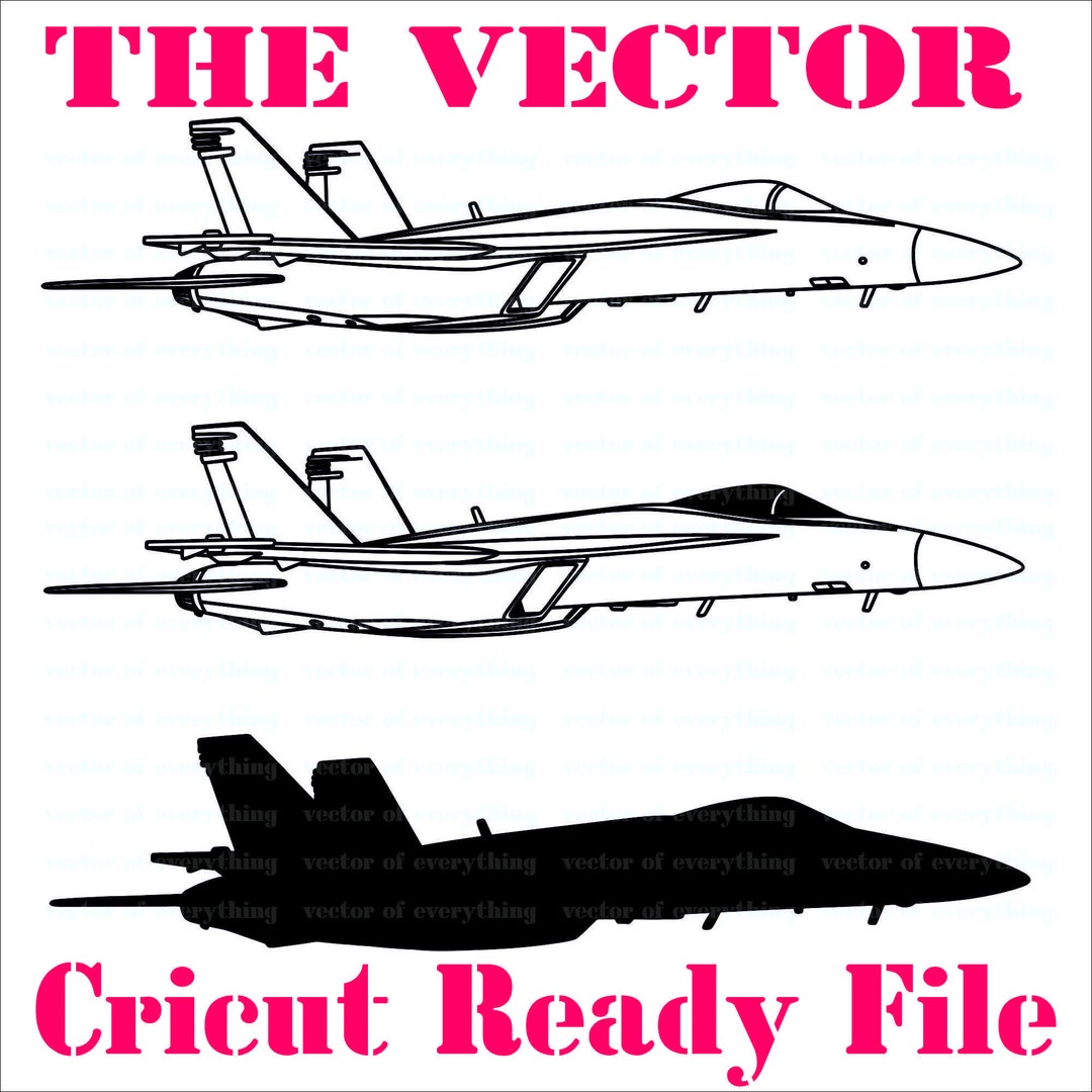 F18 Super Hornet SVG, Vector Drawing File, Cut File, Cricut, Silhouette ...