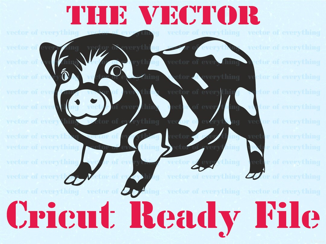 Pig SVG Vector Cut File Cricut Silhouette Laser Cnc - Etsy