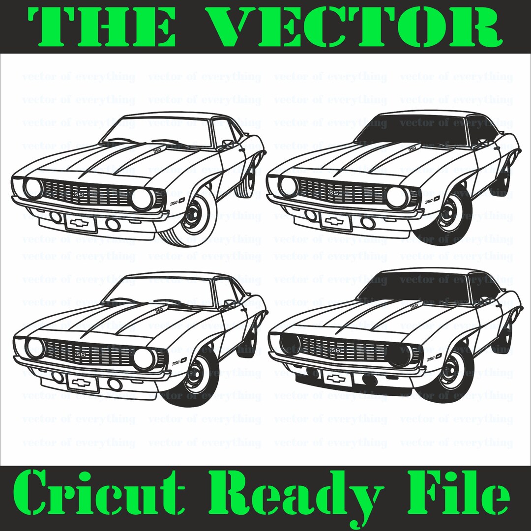 1969 Camaro SS 350 SVG, Vector Cut File, Cricut, Silhouette, Laser CNC ...