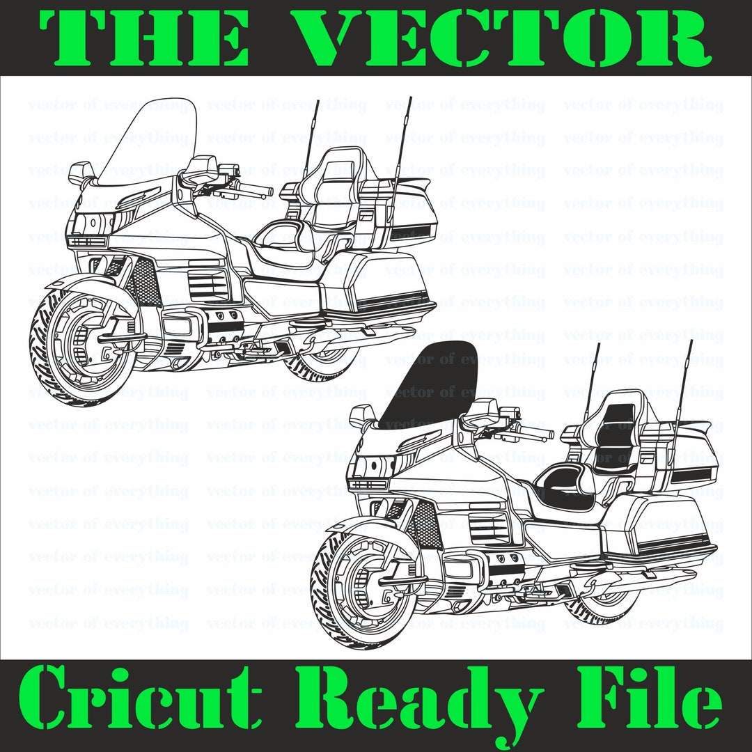 Japanese Motorcycle Goldwing SVG, Vector Cut File, Cricut, Silhouette ...
