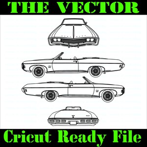 1969 Chevy Impala SS Convertible SVG, Vector Cut File, Cricut ...