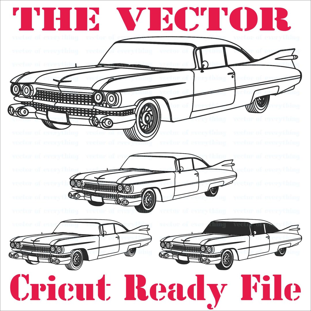 1959 Hardtop Coupe SVG, Vector Cut File, Cricut, Silhouette, Laser Cnc ...