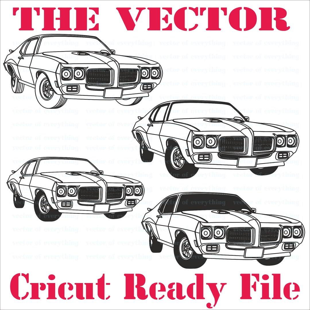 1970 Poontiac GTO Muscle Car SVG, Vector Cut File, Cricut, Silhouette ...