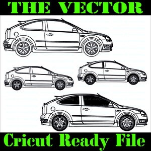 Ford Focus ST SVG, Vector Cut File, Cricut, Silhouette, Vinyl, Laser ...