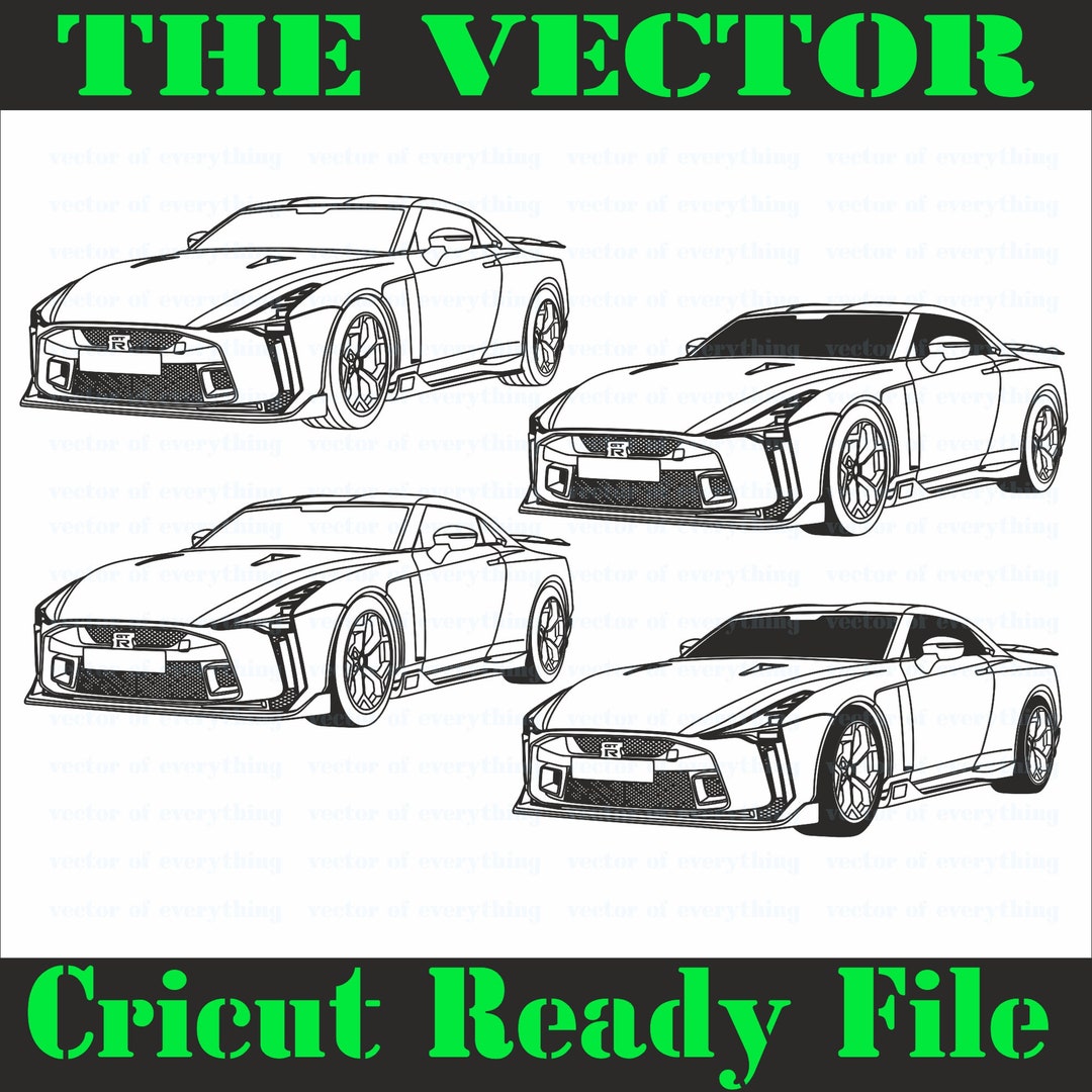 GTR R35 Italy Design SVG, Vector Cut File, Cricut, Silhouette, Laser ...