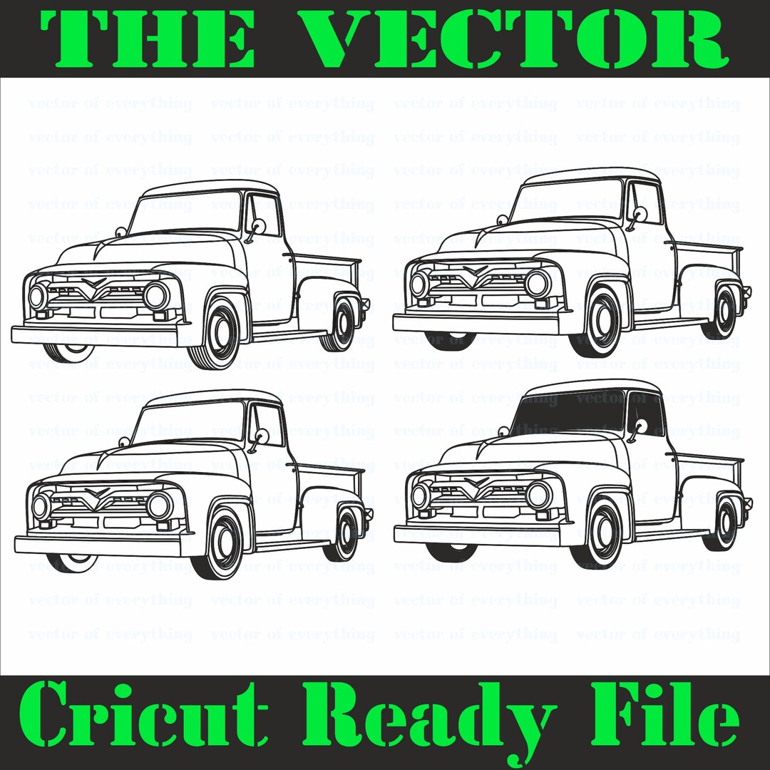 Buy 1955 Vintage Truck Ford F100 SVG, Vector Cut File, Cricut ...