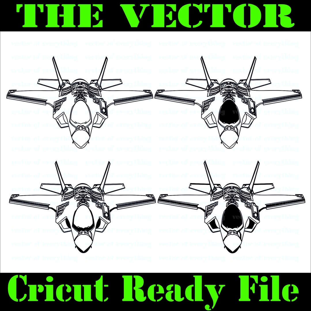Fighter Jet F-35 Lightning SVG, Vector Cut File, Cricut, Silhouette ...