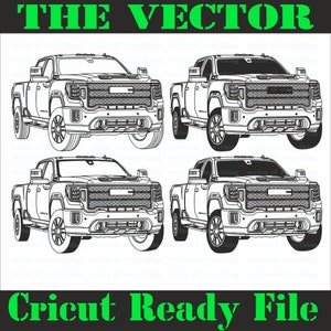 Sierra 2500 HD Denali Crew SVG, archivo de corte vectorial, cricut ...
