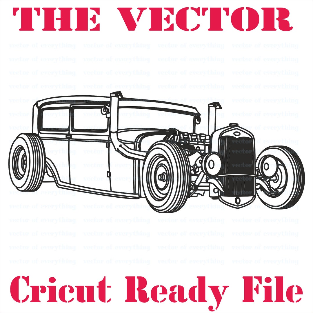 Hot Rod Car SVG Vector Cut File Cricut Silhouette Laser - Etsy