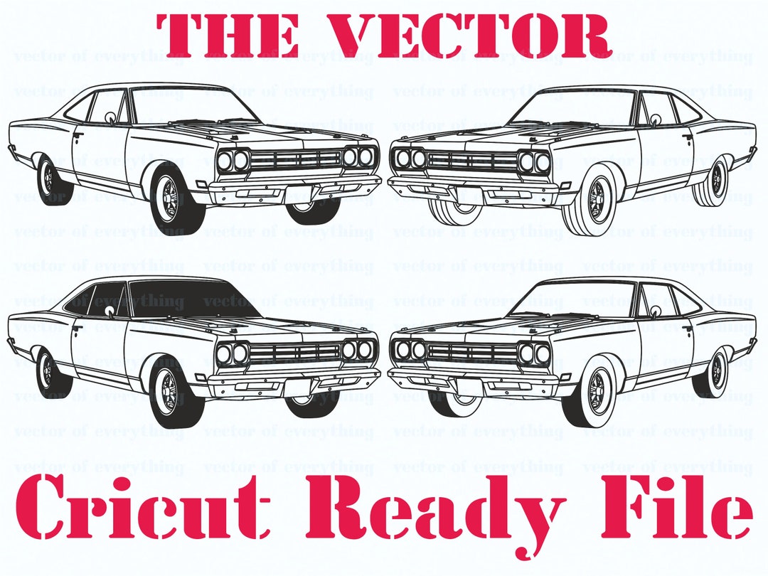 1969 Road Runner SVG, Vector Cut File, Cricut, Silhouette, Laser CNC ...