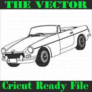 1962 Mgb Convertible SVG, Vector Cut File, Cricut, Silhouette, Laser ...