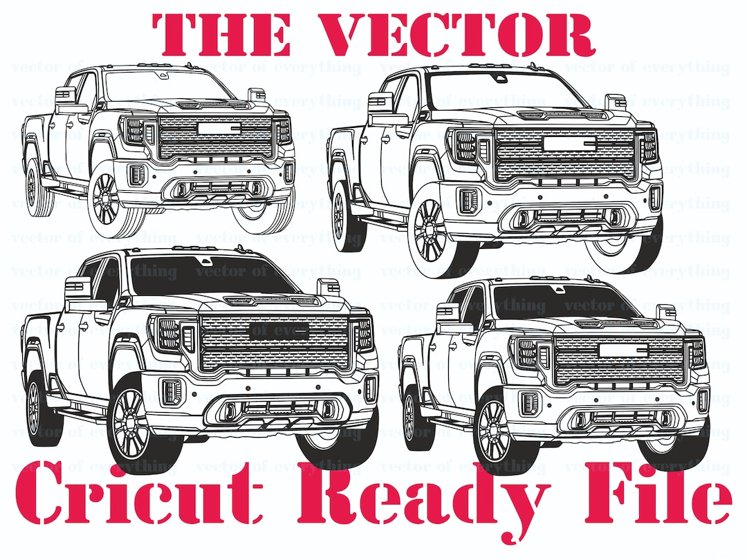 Sierra 2500 HD Denali Crew SVG, Vector Cut File, Cricut, Silhouette ...