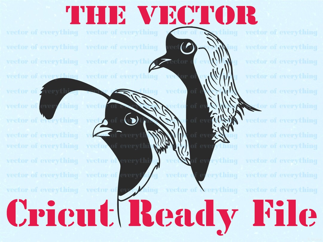 Quail and Pigeon SVG, Vector Cut File, Cricut, Silhouette, Laser Cnc ...