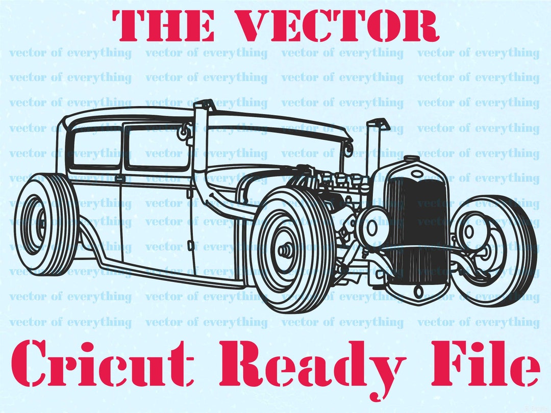Hot Rod Car SVG Vector Cut File Cricut Silhouette Laser - Etsy
