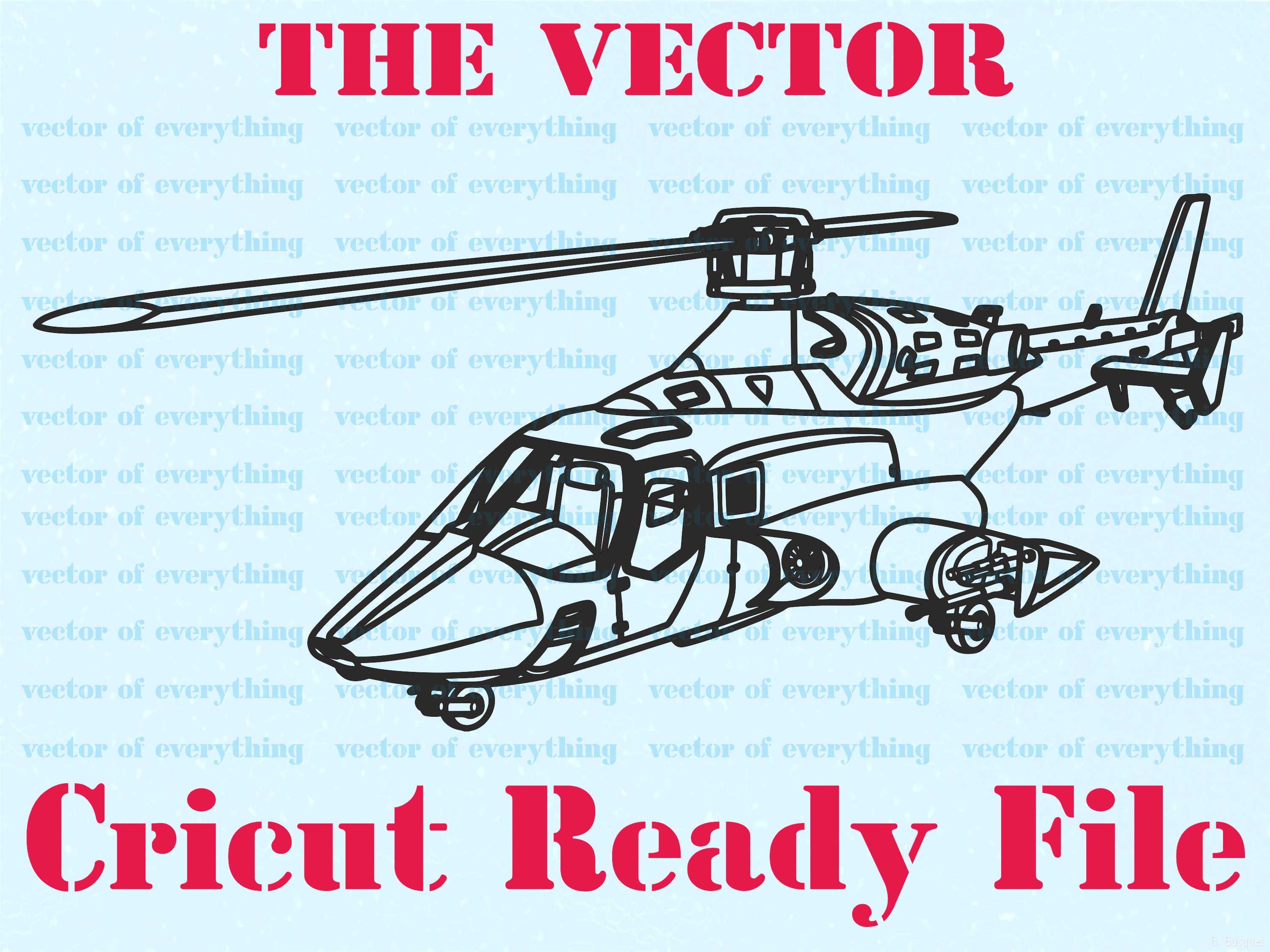 Airwolf helicopter SVG vector cut file cricut silhouette - Etsy España