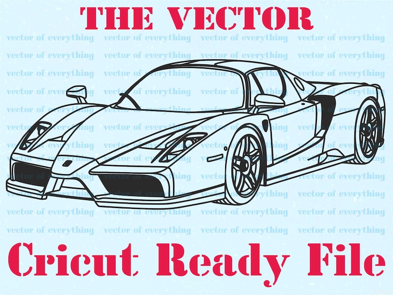 Sports Car Enzo SVG Vector Cut File Cricut Silhouette - Etsy