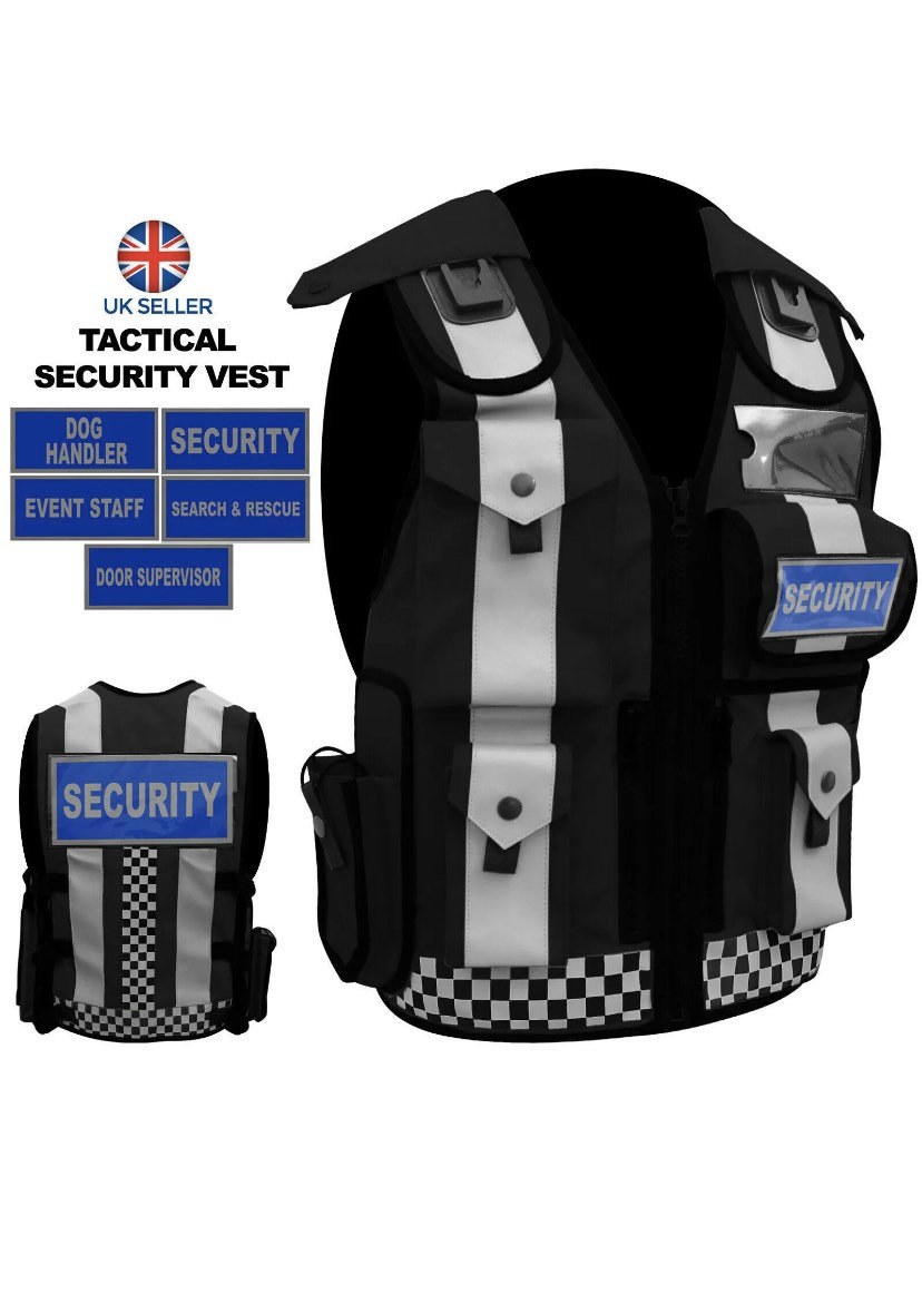 Hi Viz Tactical Vest Enforcement CCTV Tac Vest Security Dog Handler ...