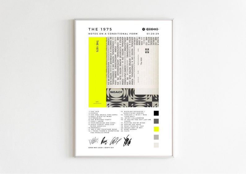 The 1975 Notes on A Conditional Form Album Poster Print Printable ...