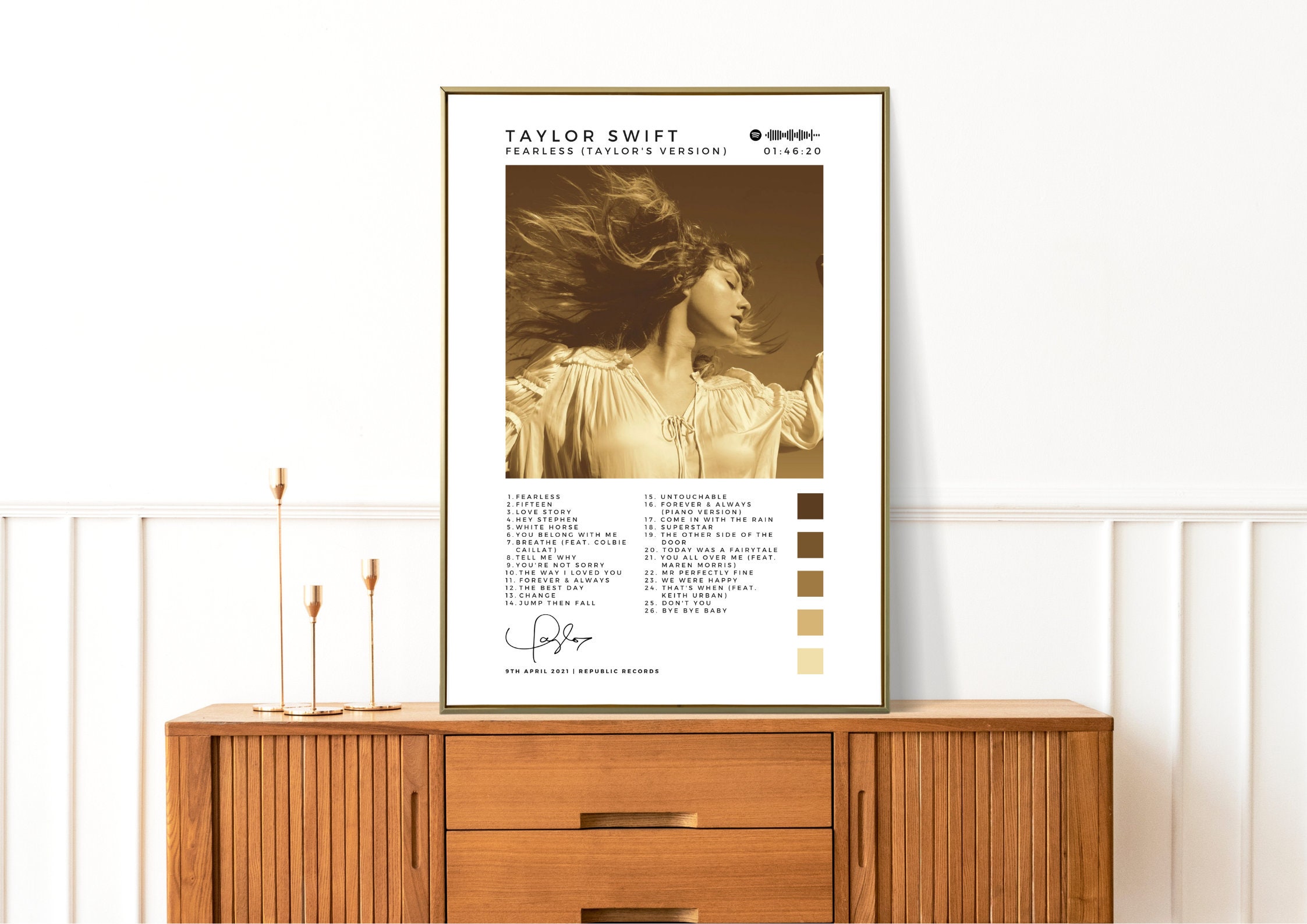 Taylor Swift Fearless Poster TV Taylor's Version Album Descarga digital ...