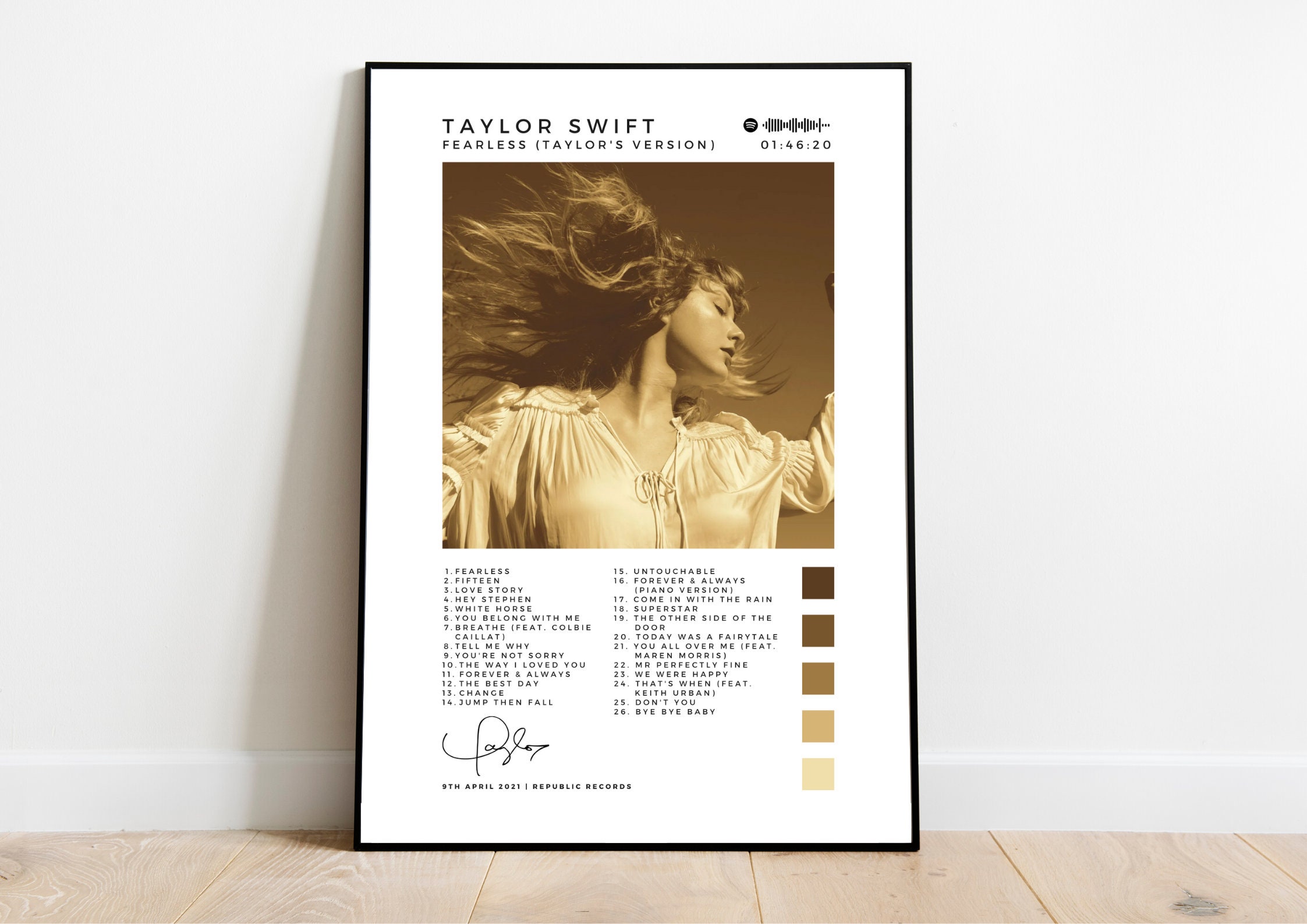 Taylor Swift Fearless Poster TV Taylor's Version Album Descarga digital ...