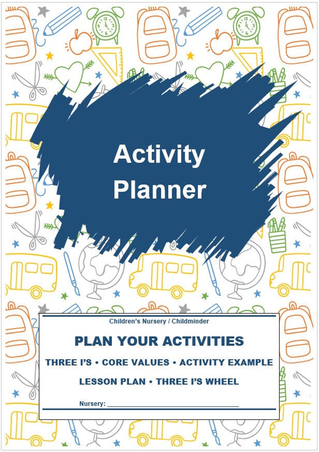 Activity Planner for Children's Nursery, Childminder, Activity Template ...