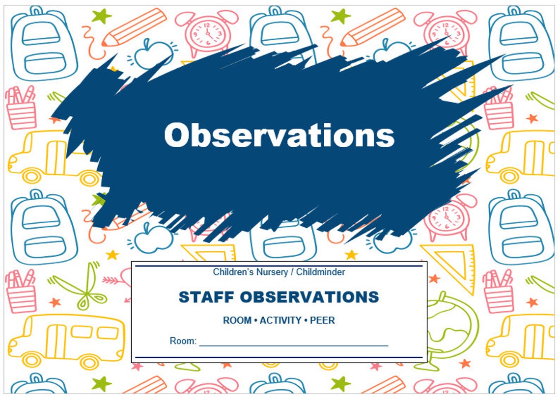 Observations for Children's Nursery, Childminder, Editable, Printable ...