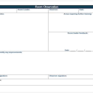 Observations for Children's Nursery, Childminder, Editable, Printable ...
