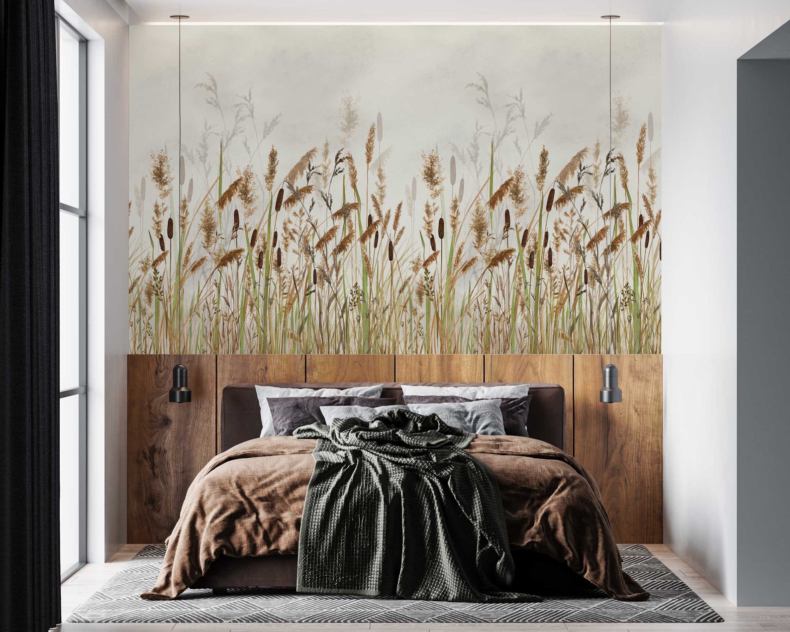 Wallpaper reed Color FREE SHIPPING WORLDWIDE Wall - Etsy