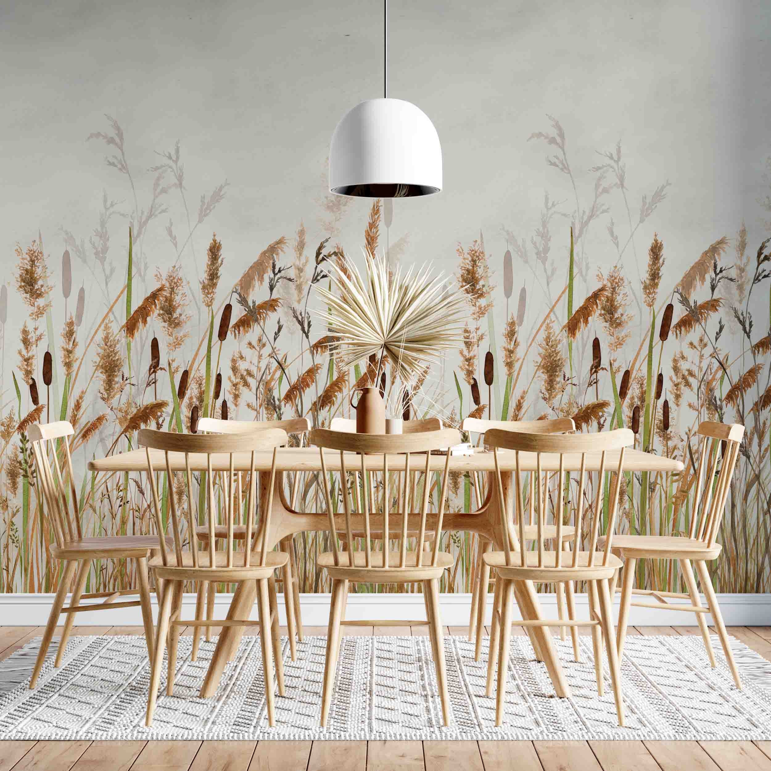 Wallpaper reed Color FREE SHIPPING WORLDWIDE Wall - Etsy