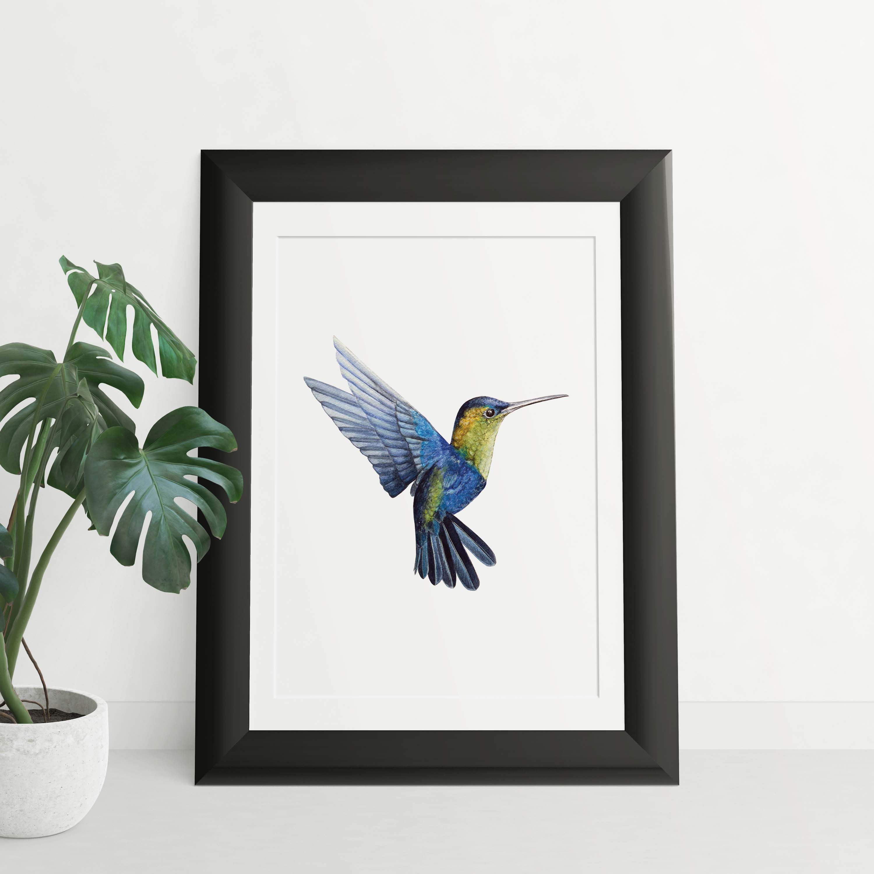 Digital Download Hummingbird Print Wall Art Poster Original Artwork ...