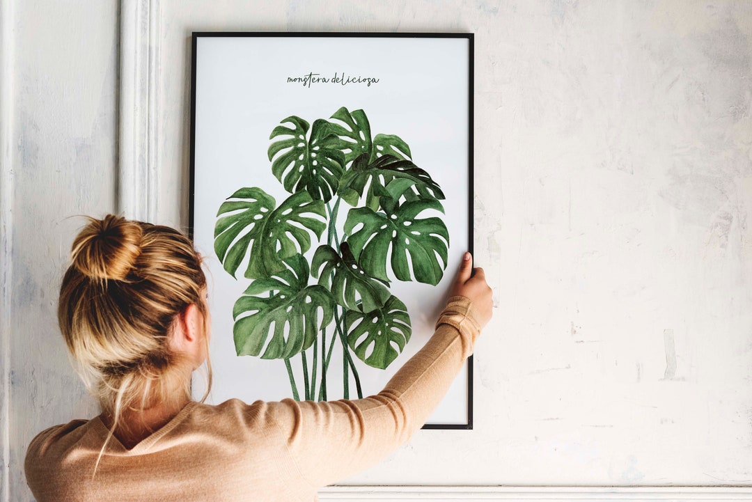 Digital Download 'monstera' Print Wall Art Poster Original Botanical ...