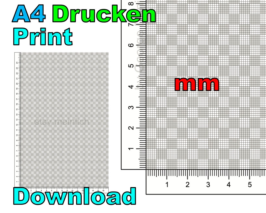 Millimeter Paper A4 Easy Download Print Unit Measurement Sheet Craft ...