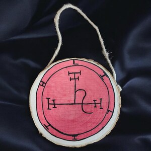 Lilith Sigil, Large Wood Round Amulet/lilith Dark Goddess - Etsy