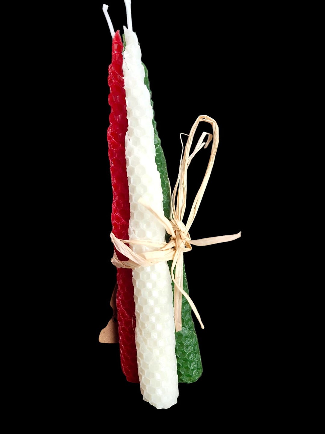 Honeycomb Beeswax Hand-rolled Candles Set of 3, Holiday Colors - Etsy