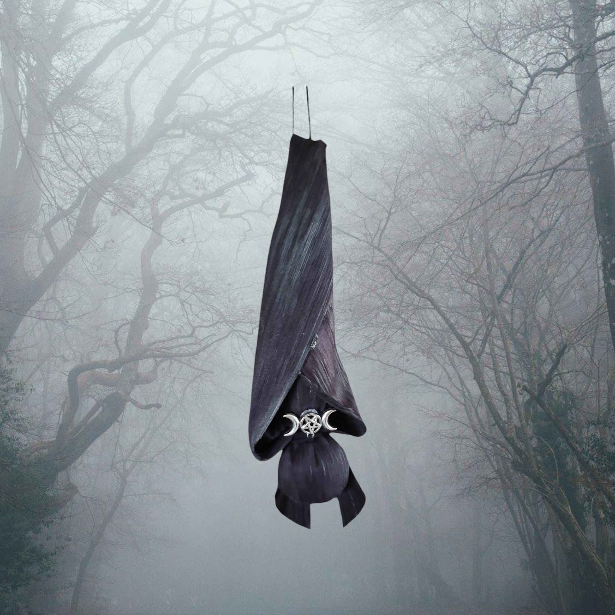 Vampire Bat Cornhusk, Medium Size, Tripple Moon Charm, Witchy, Poppet ...