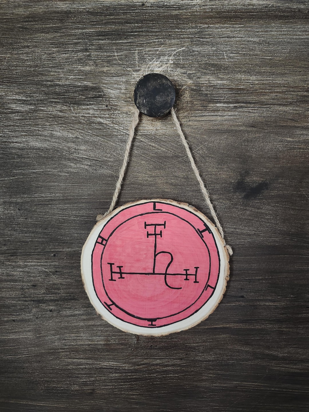 Lilith Sigil, Large Wood Round Amulet/lilith Dark Goddess - Etsy