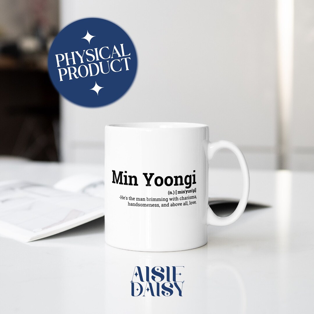 BTS Suga Min Yoongi Mug (11oz) - Bts Physical Product - Bts Mug Design - Bts Army Product - Etsy
