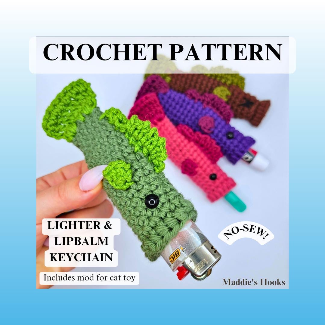 Mini Puff Puff Bass – Lighter & Lip Balm Holder – Easy NO-SEW Crochet ...