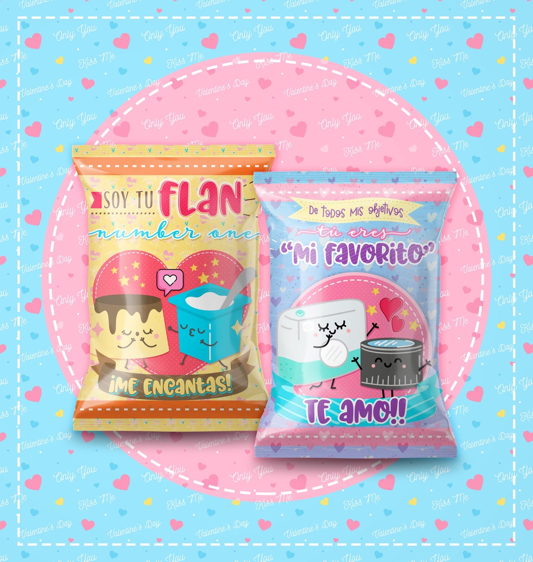 Chips Bags San Valentin Dia amor y la amistad Bolsas Frituras Duos ...