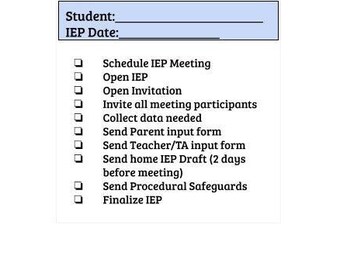 Printable IEP Goal Sticky Note Templates, Progress Monitoring, IEP ...