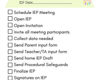 Iep Accommodations And Modifications Checklist Clipart