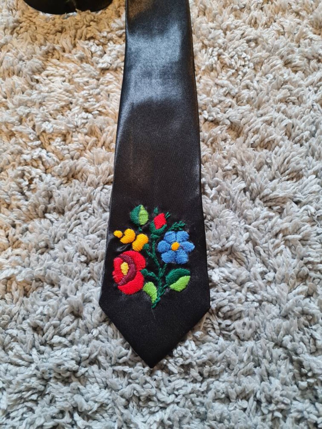 Traditional Hungarian Hand Embroidered Men Tie's, Hungarian Embroidery ...